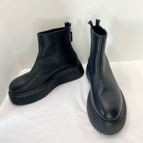 Agl | Shoes | Nwob New Agl Sandy Black Leather Ankle Boots Womens 4 Eu ...